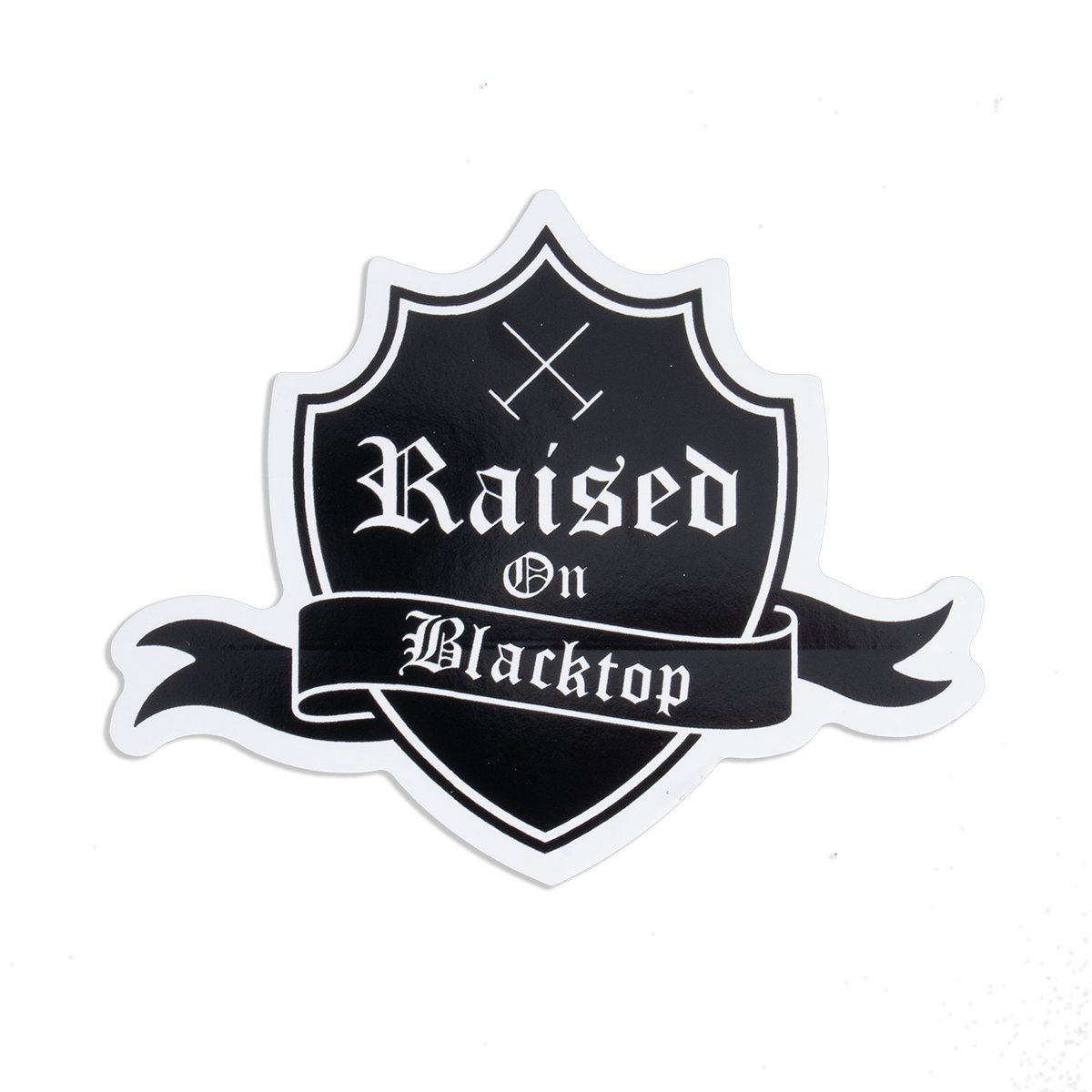 R.O.B. Shield Sticker – Raised On Blacktop